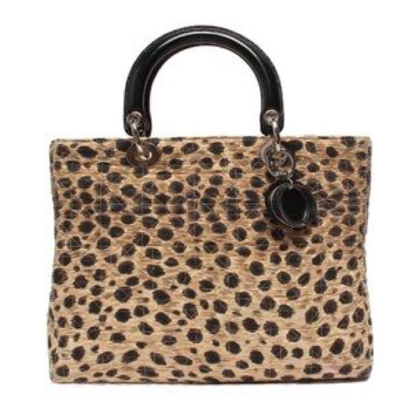 Bags | Leopard Print Handbag With Black Accents | Poshmark